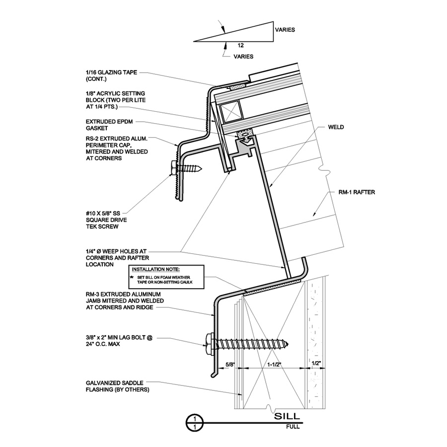 2024 Skylight Drawing Index - Royalite Manufacturing